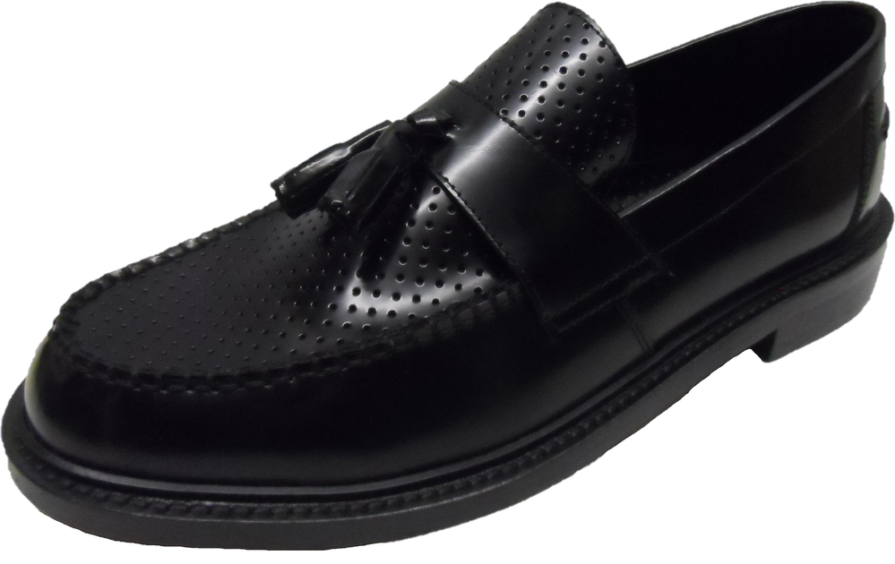 Men's IKON Black Punched Tassel Loafers – Ikon Original