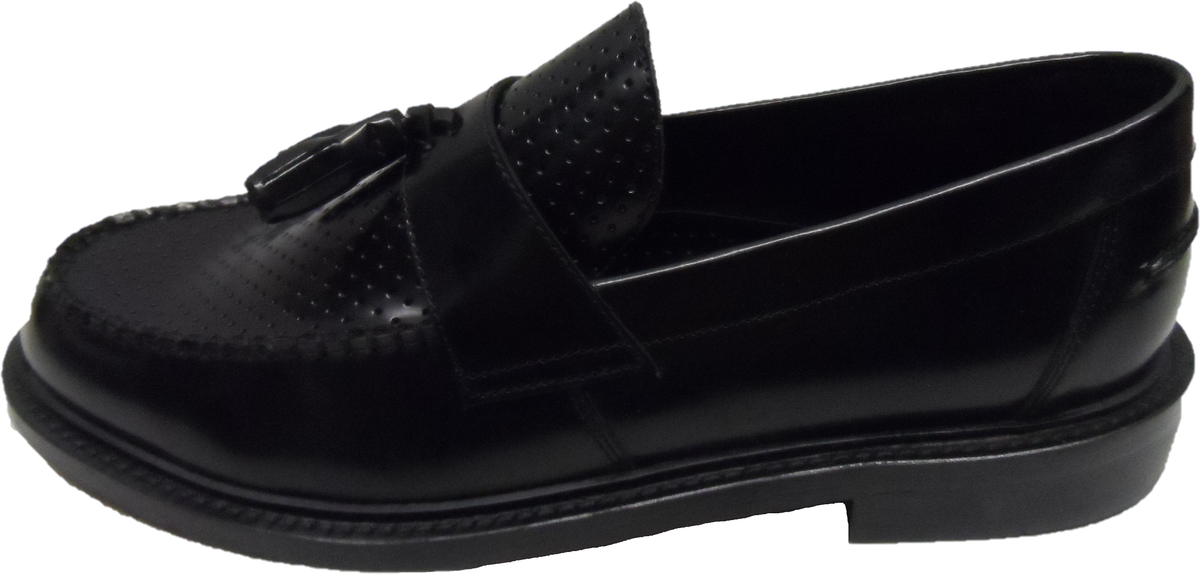 Men's IKON Black Punched Tassel Loafers – Ikon Original