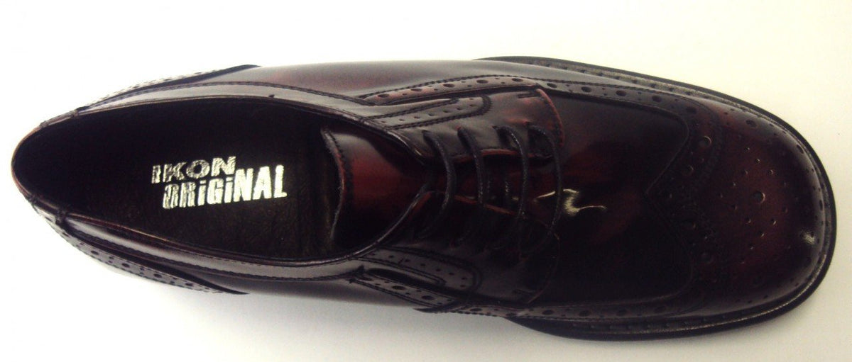 Krombie Oxblood Rub Off Leather Brogues UK | Ikon Original
