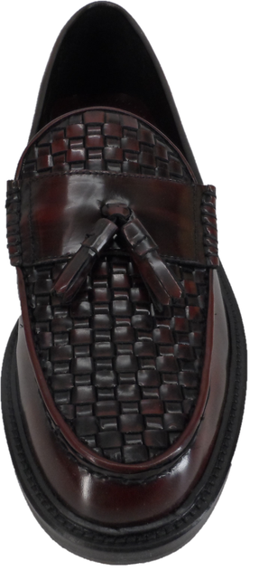 Ikon Original Oxblood Real Weave Retro,Ska,Northern Soul Tassel Loafer